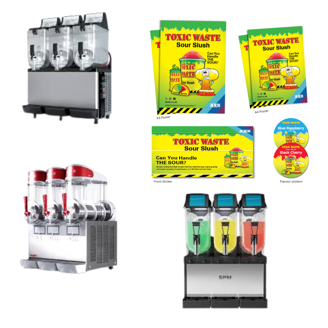 Toxic Waste® POS & Branding Pack for Other Triple Machines – Slush.co.uk