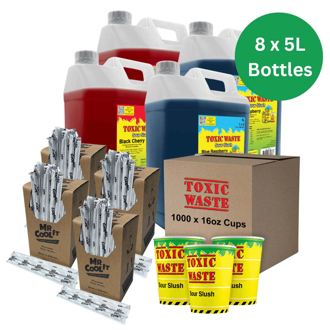 Toxic Waste® Syrup & 1000 x 16oz Cup Bundle | Slush Direct