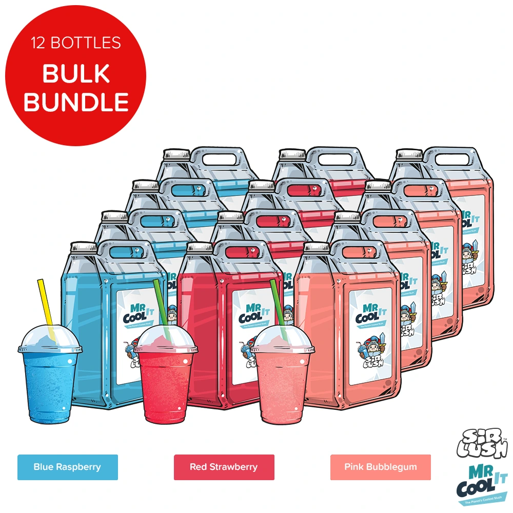 Slush Syrup Bundle, Red & Pink - 12-Pack | Slush.co.uk
