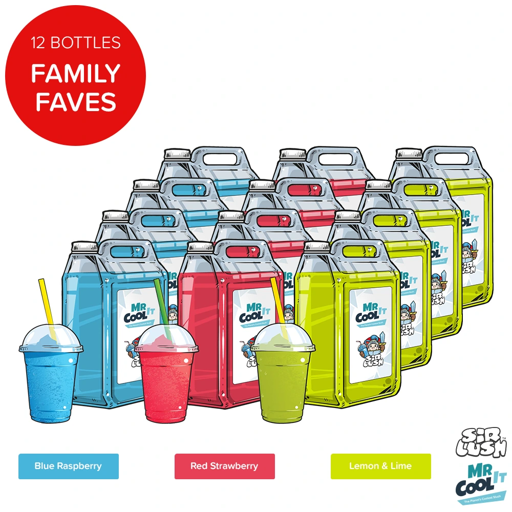 Slush Syrup Bundle, Family Favourites - 12-Pack | Slush.co.uk