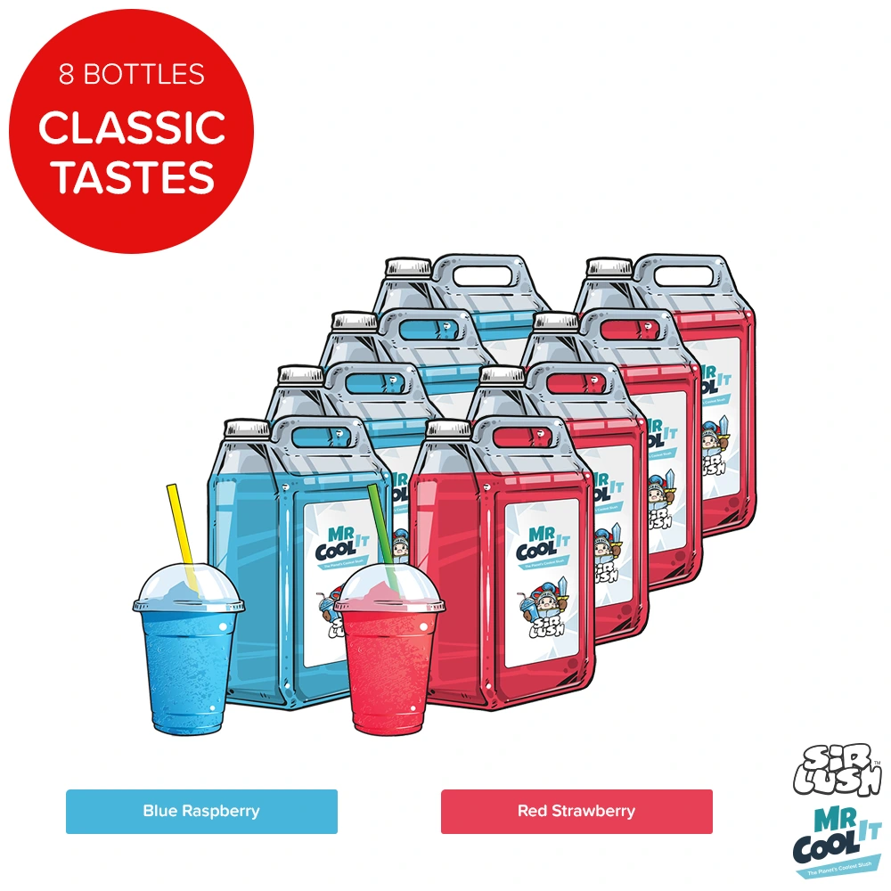 Slush Syrup Bundle, Classic Tastes - 8-Pack | Slush.co.uk